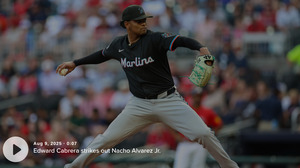 카브레라 '11K' 올시즌 최고 역투...마이애미, 애틀랜타에 완승